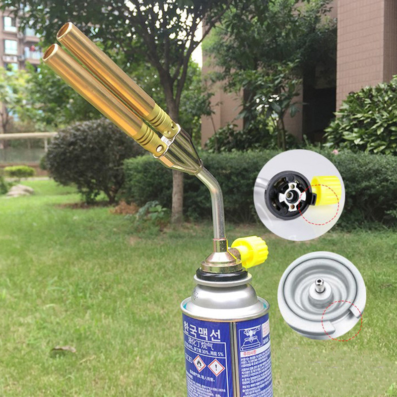 유80g / h Double Tube Welding Torch Flame Gas Torch Lighter Butane ...