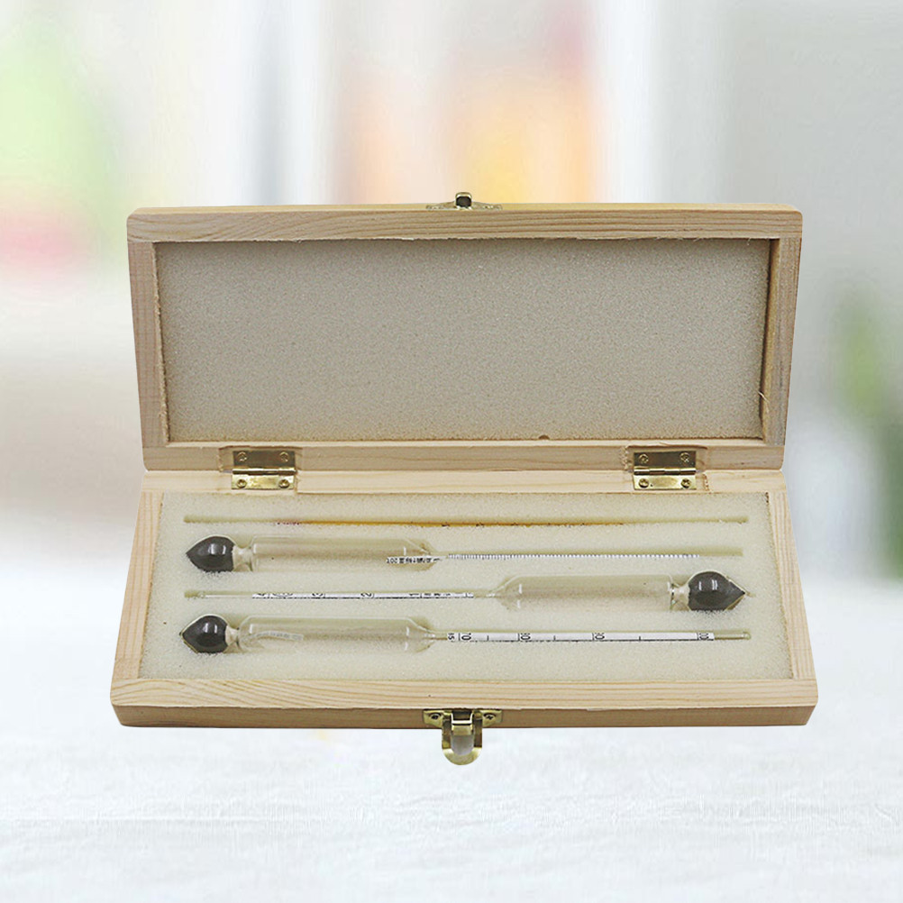 ♀4Pcs Alcohol Hydrometer Home Brew Beer Meter Thermometer Conversion ...