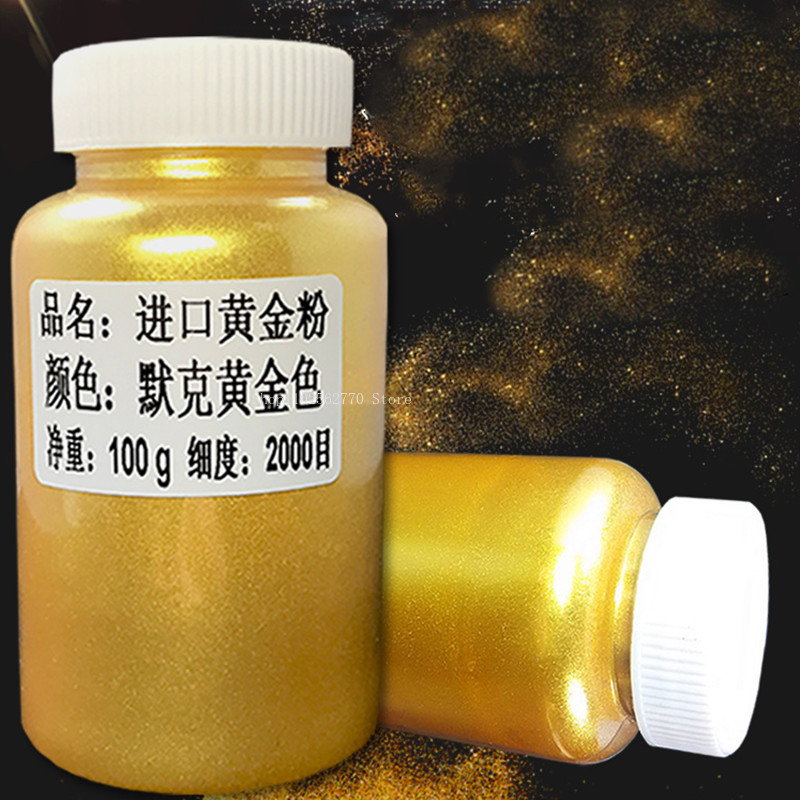Super Bright Gold Powder 3000 Mesh Merk Gold 24K Gold Powder DIY Temple ...