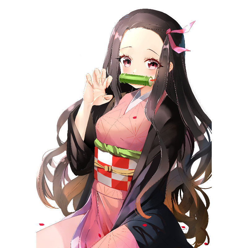 웃Cute Demon Slayer Kamado Nezuko Funny Anime Car Sticker Decor ...
