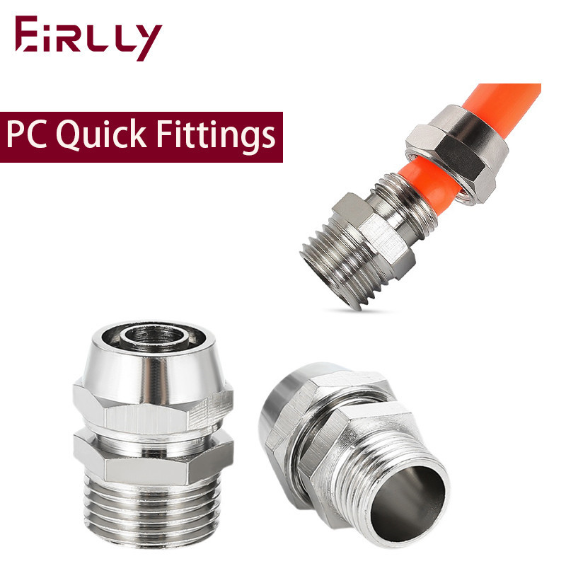 Quick screwing connector pneumatic air pipe lock nut PC quick coupling ...