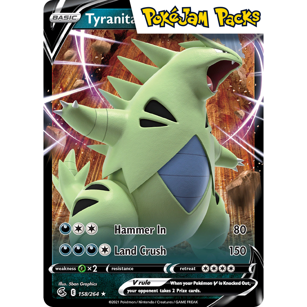 Tyranitar V - 158/264 - Ultra Rare - Sword & Shield: Fusion Strike ...