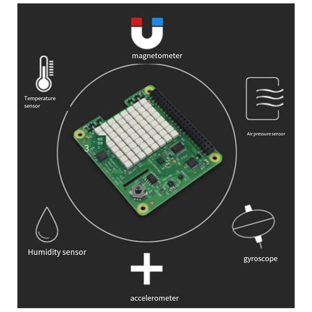 For Zero/3B+/4B Acceleration Sensor Module of the Raspberry Pi 4Th-Generation Astro Sense Hat ...