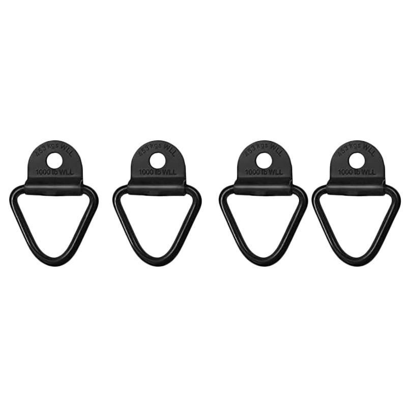 ⊹4X Black Bolt-On D-Ring 2 Inch Cargo Strap Tie Down Flatbed Truck ...