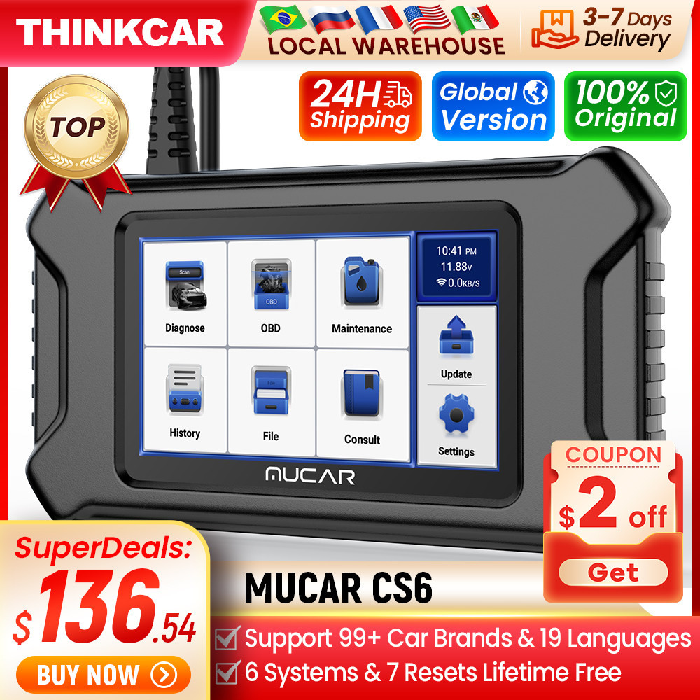 ☆MUCAR CS4 CS5 CS6 Professional Car Diagnostic Tool Automotive Obd2 ...