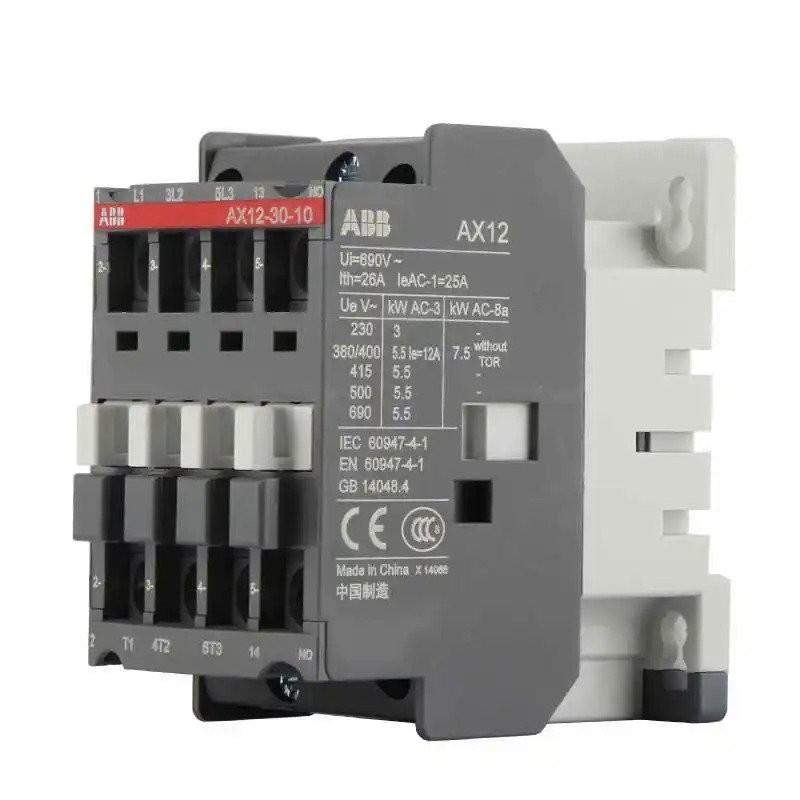 ABB 3-ploe contactors AX series 1NC or 1NO 50HZ/60HZ 24V~440V 12A AX12-30-10 (1NO) AX12-30-01 ...