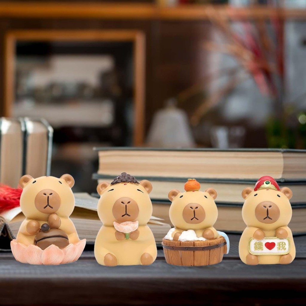 ♜Mini Capybara Figure, Capybara Sculpture, Resin Statue, Cute Capybara ...