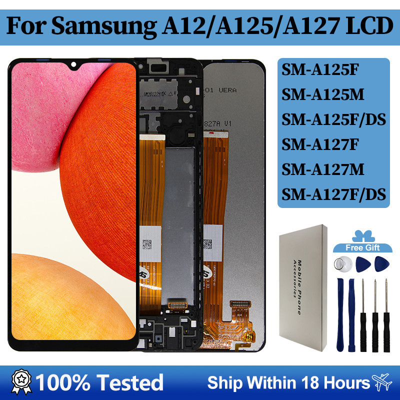 SM-A125F A125F/DS Display For Samsung Galaxy A12 Display A12 Nacho LCD Touch Screen Digitizer ...
