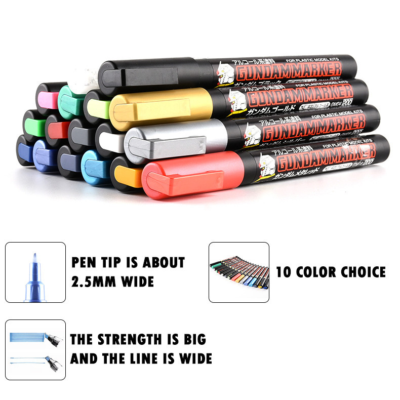 Model Marker Pen Gundam Model Color Oily Marker GM Marker Pencil Spray ...