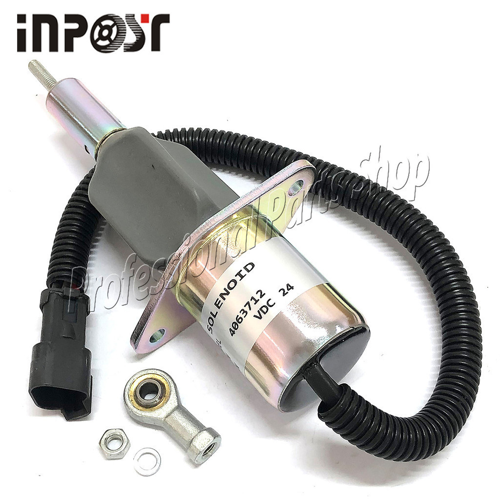 ⓞ4063712 24V Fuel shut off solenoid FOR CUMMINS 6BT FITS HYUNDAI R225-7 ...