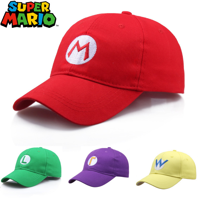 Super Mario Bros Luigi Waluigi Wario Anime Figure Red Green Cotton ...