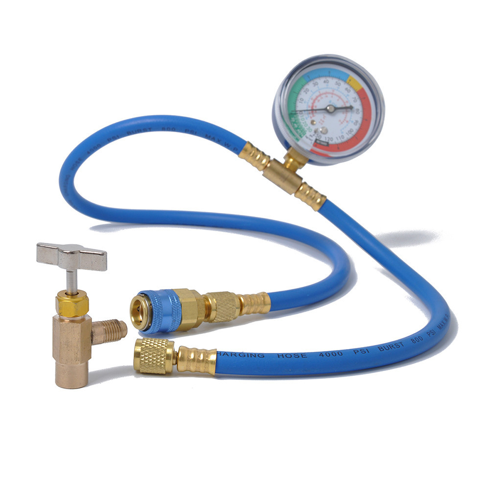 R134A Gas Automotive Air Conditioning Freon Refill Kit With Gauge Car ...