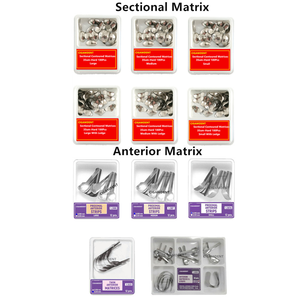 ☹1Box Proximal Anterior Strip Dental Matrix Bands Anterior Sectional ...