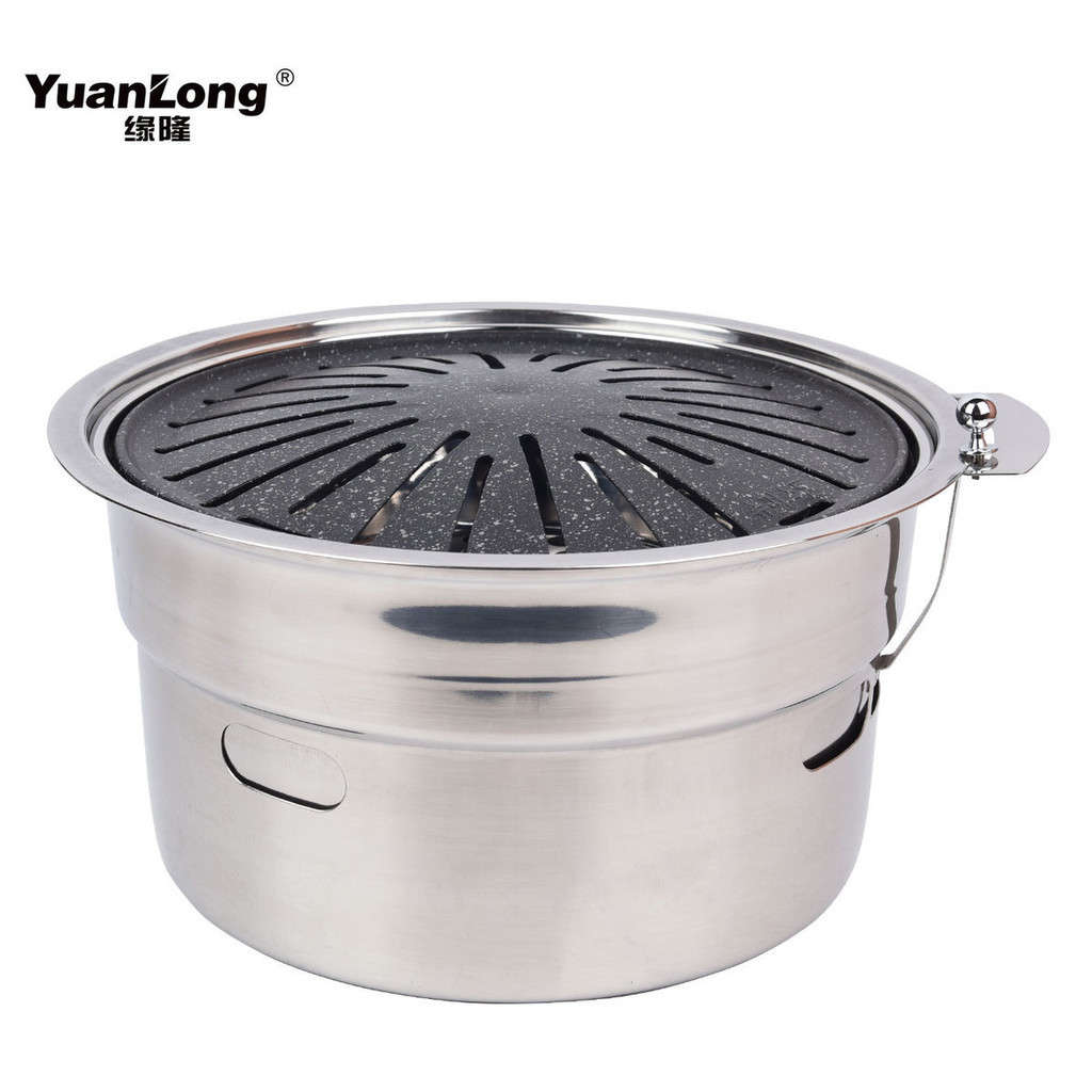 ~Korean style smoke carbon oven big size commercial barbecue self ...