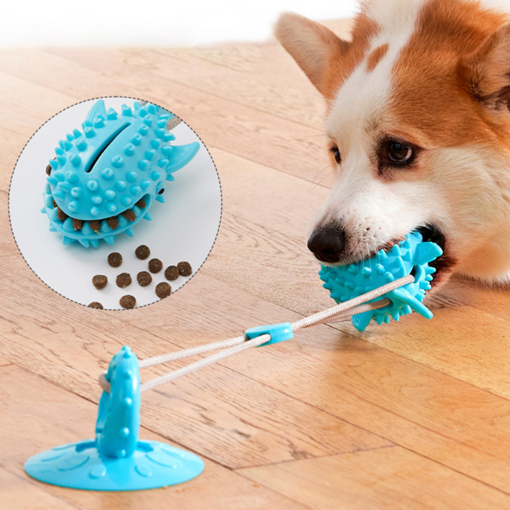 ⊹Suction Cup Dog Toy Tug Of War Rope Dog Toy Durable Grip Bite ...