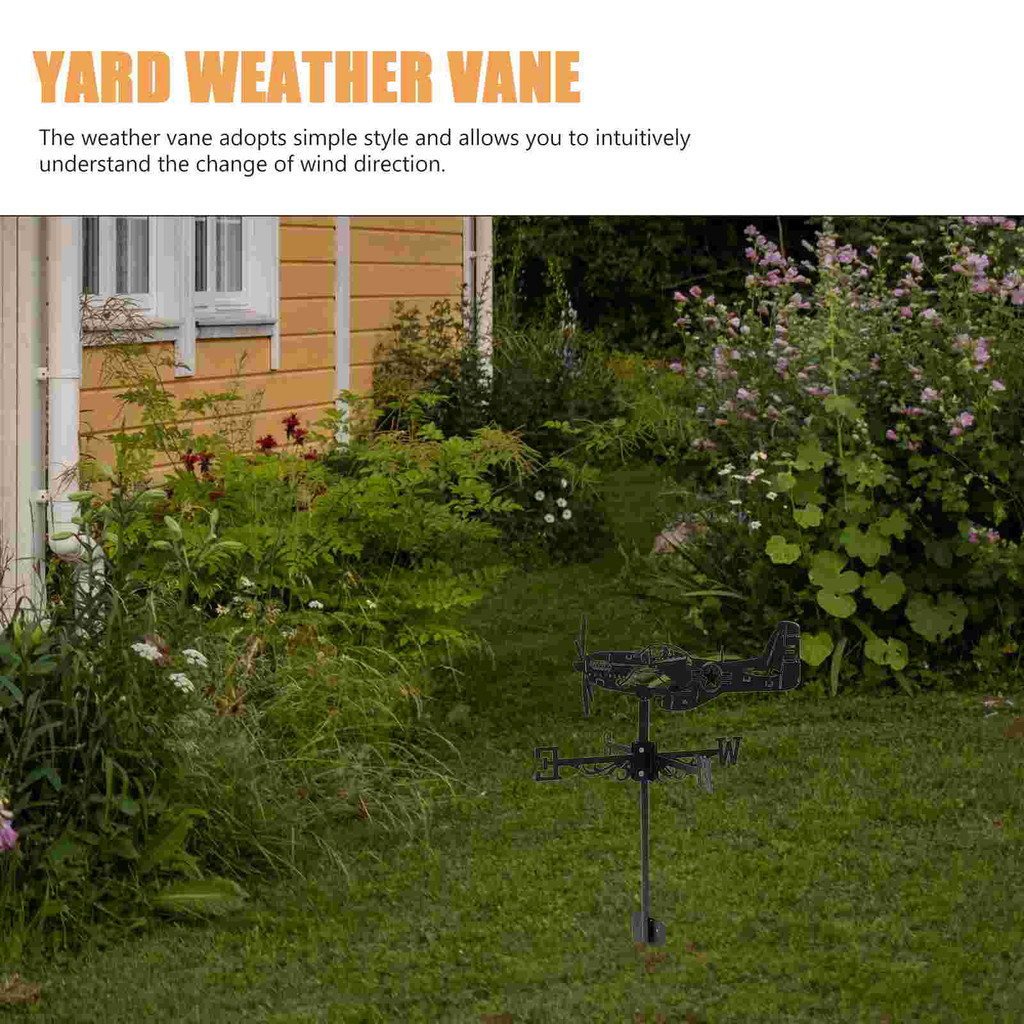 ☹Farmhouse Weather Vane Roof Mount Wind Direction Indicator Weather ...
