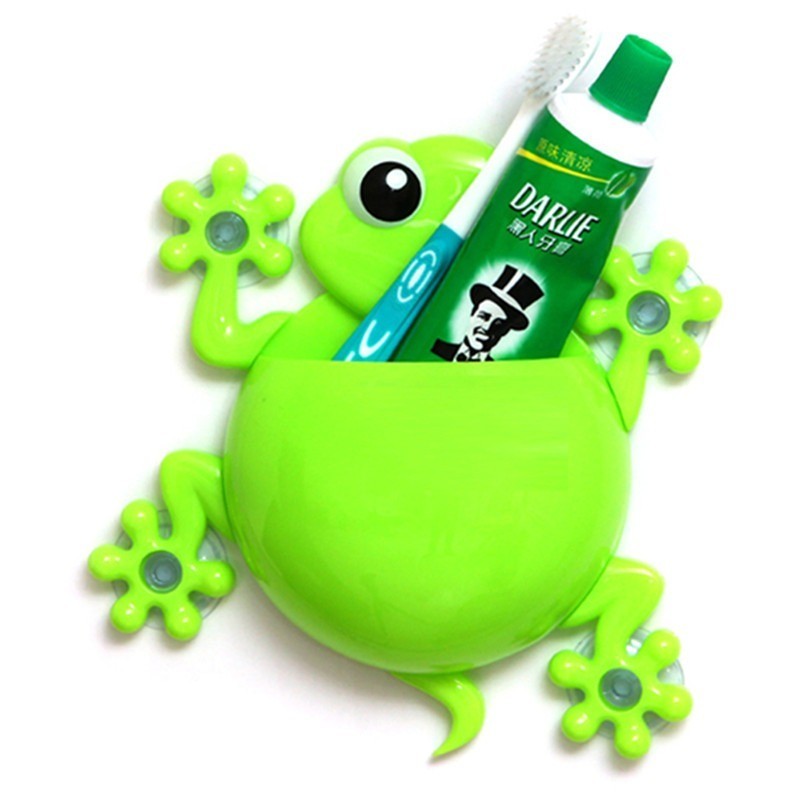 ♝Toothbrush holder children frog cute cartoon household bathroom ...