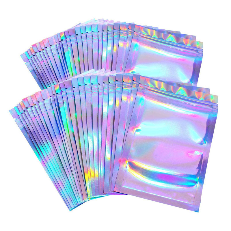1000Pcs Resealable Smell Proof Laser Bags Zip Lock Necklace Storage ...