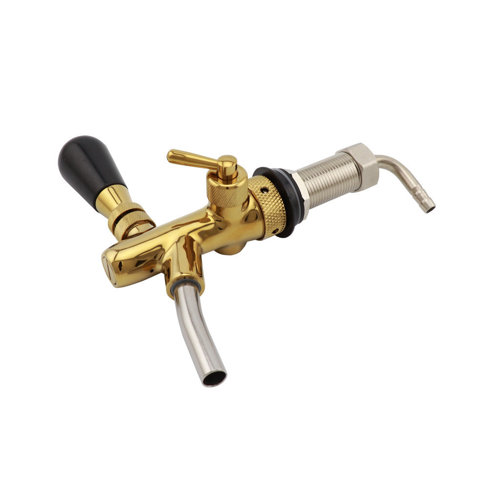 Golden Plating Beer Faucet Adjustable Beer Tap Faucet Flow Control 73mm ...
