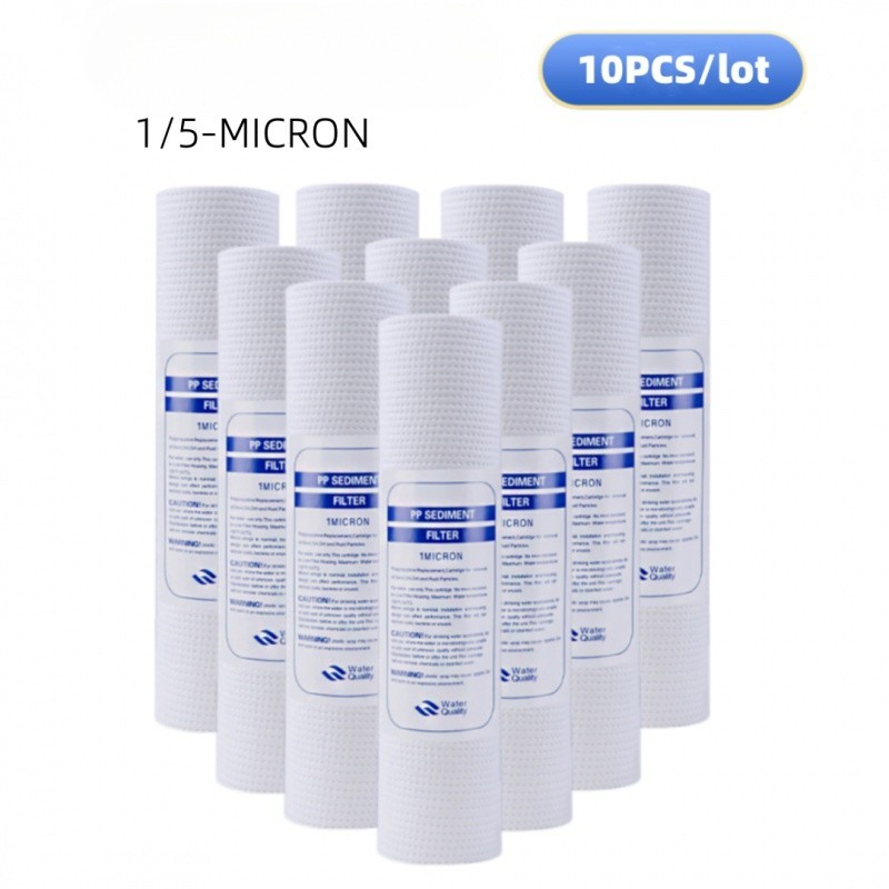 10pcs 10 INCH 1&5 Micron 120g/tablet PPF/Sediment Water Purifier Front ...