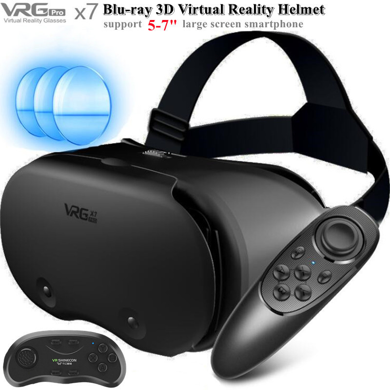 Original VRGpro X7 VR Virtual Reality 3D Glasses Box VR Google Cardboard Helmet for IOS Android ...