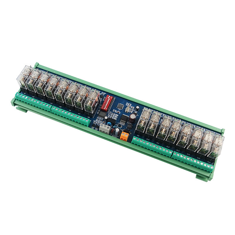 Huaqingjun 16-Channel RS485 Communication Relay Module MODBUS RTU ...