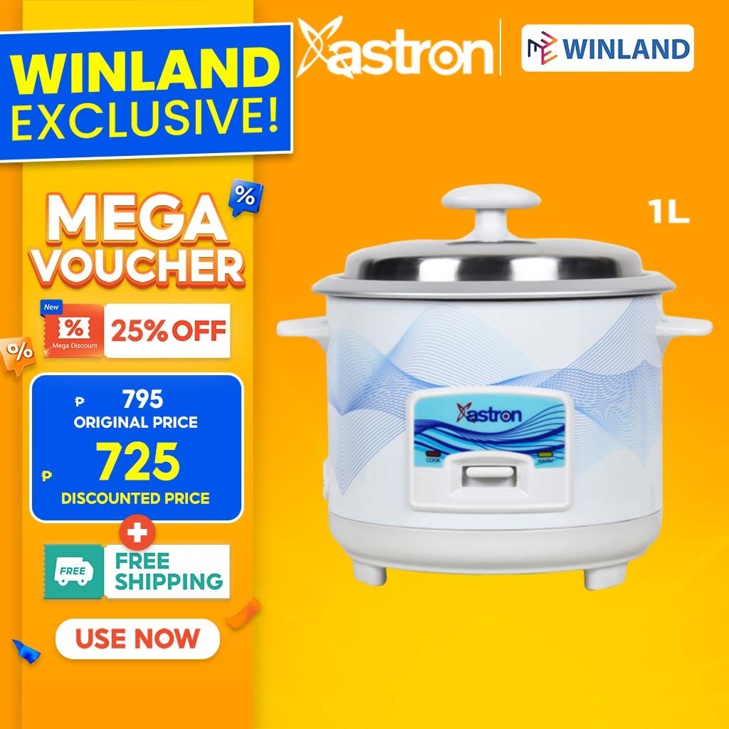 Astron by Winland Rice Cooker with Anti Rust Outer Body 1.0L 400watts ...