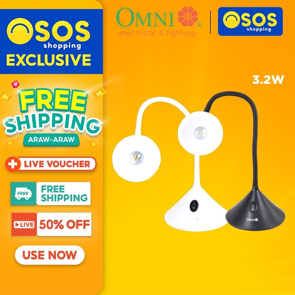Omni Original Electrical & Lighting LED Desk Table Lamp 3.2W Daylight ...