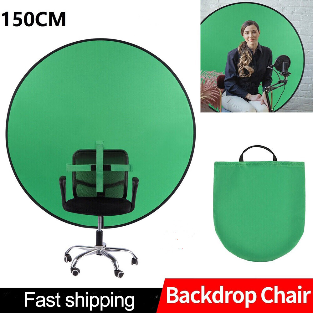 Selens Collapsible Portable Chroma Key Background Green Screen Chair ...