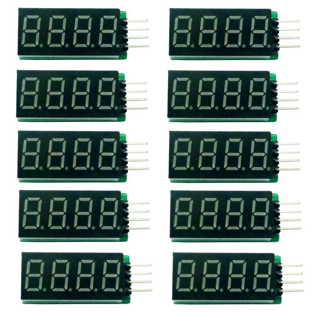 ⋌10 Pcs 4 Bit 7seg I2c Iic Led Digital Tube Display Module For Arduino For Uno Mega2560 Leonardo 