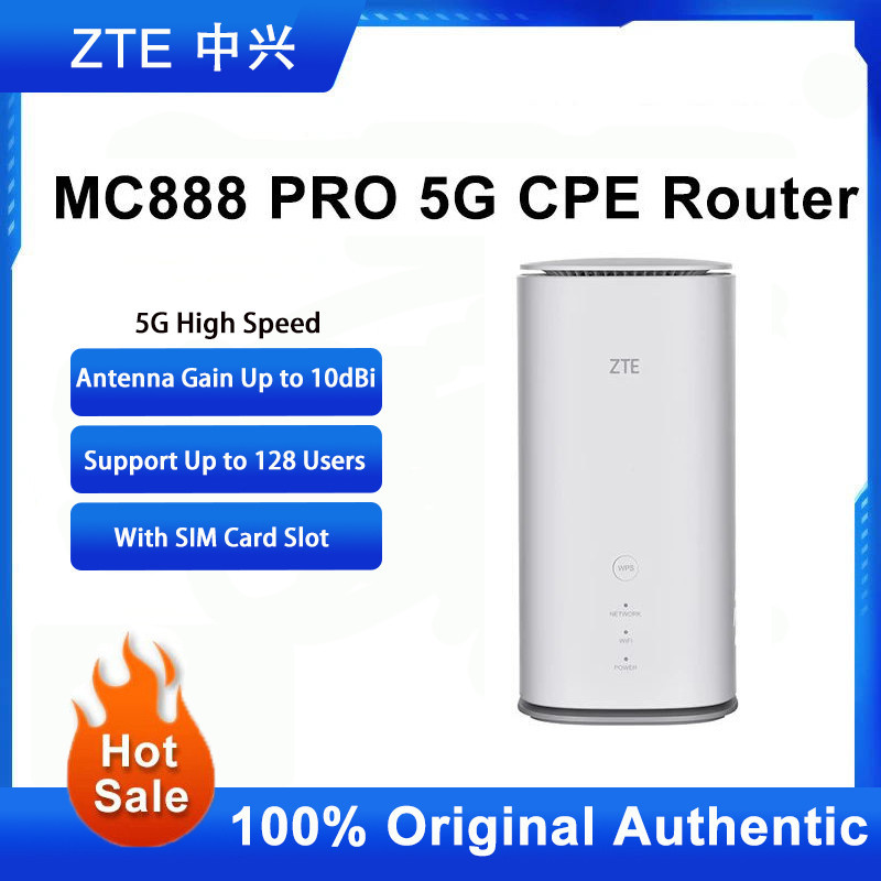 Unlocked ZTE MC888 PRO 5G CPE Router 5400Mbps Wi-Fi 6 Indoor Signal Repeater With SIM Card ...