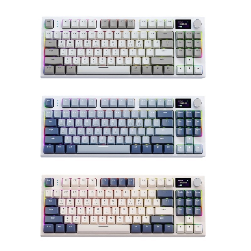 ️K86 Mechanical Keyboard 3 Modes Hot Swapping RGB Backlt Keypad ...