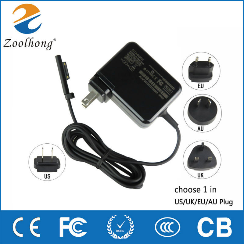 ♦For Microsoft Surface Pro 4 AU/EU/UK Plugs 15V 4A 60W Surface book ...