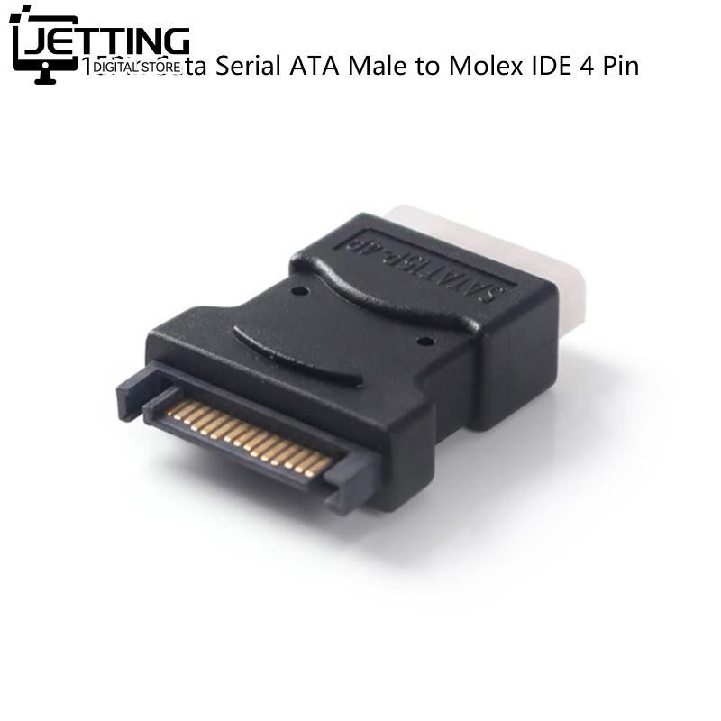 15Pin Sata Serial ATA Male to Molex IDE 4 Pin Female Hard Drive Adapter ...