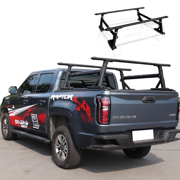 ☏Universal 4x4 Pickup Adjustable hilux Roll Bar Truck Bed Rack Ladder ...