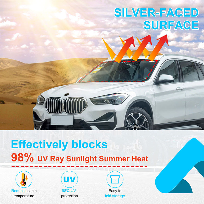⋌For BMW X1 X2 F47 F48 2016-2022 Cloth Silver Car Front Windshield ...