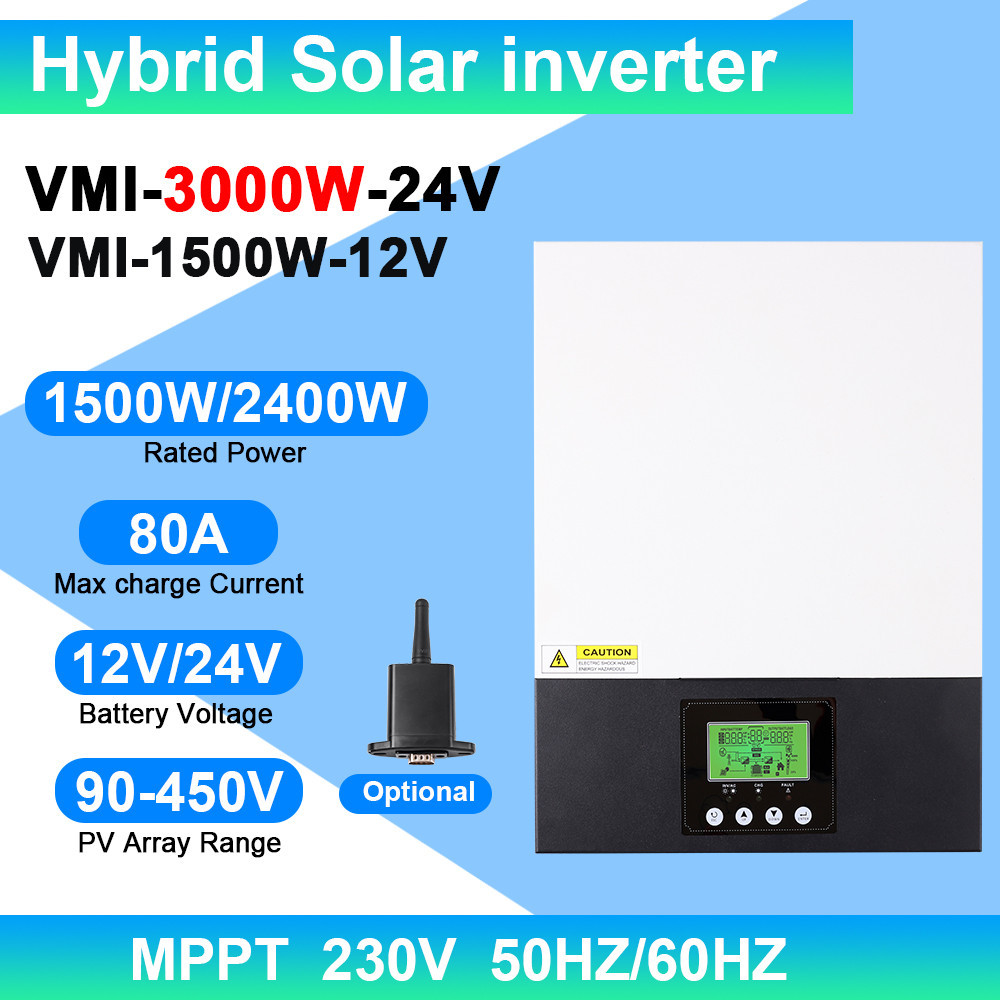 ☋Hybrid Solar Inverter 3.0KW 1.5KW 24V 12V Photovoltaic Hybrid Inverter ...