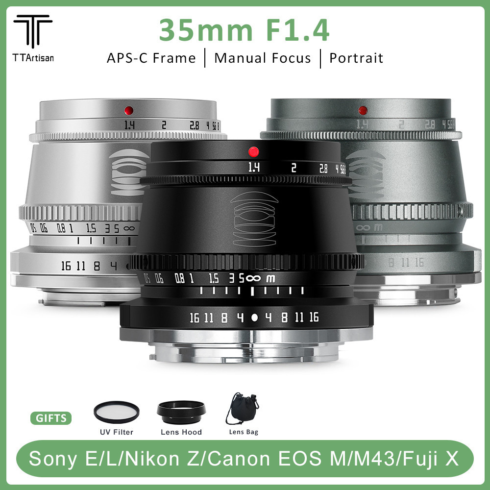 ♥TTArtisan 35mm F1.4 APS-C Manual Focus Lens for Sony E Mount ...