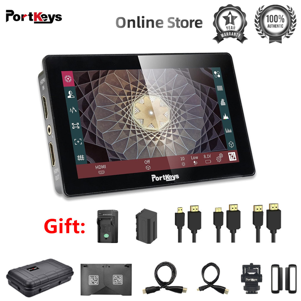 ☀Portkeys LH5P II 2200 Nit Touch Screen Camera Control Field Monitor ...
