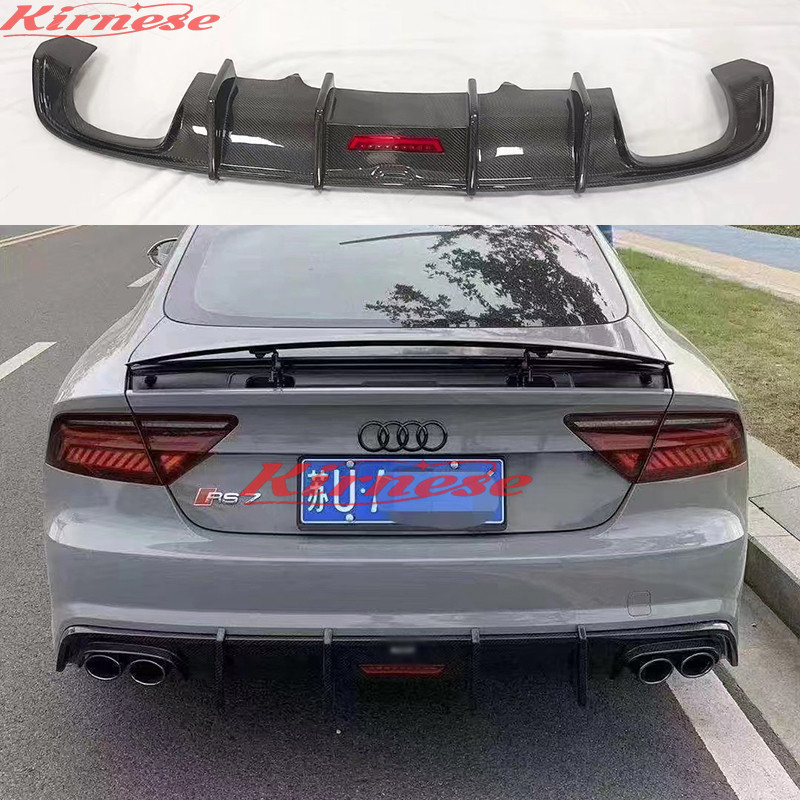 For Audi A7 S7 RS7 S-Line 2016 2017 2018 Carbon Fiber Rear Bumper ...