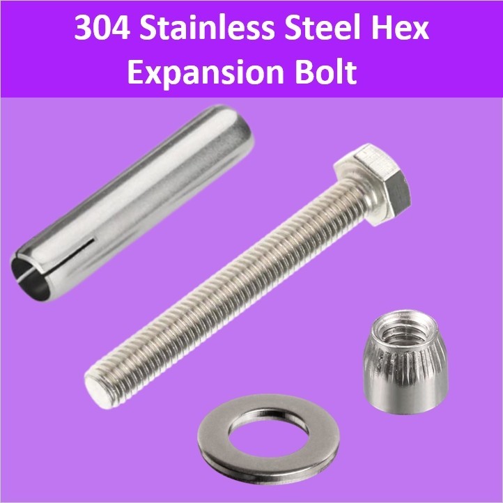 Mago M8-M10-M12 304 Stainless Steel Hex Expansion Bolt Sleeve Expansion ...