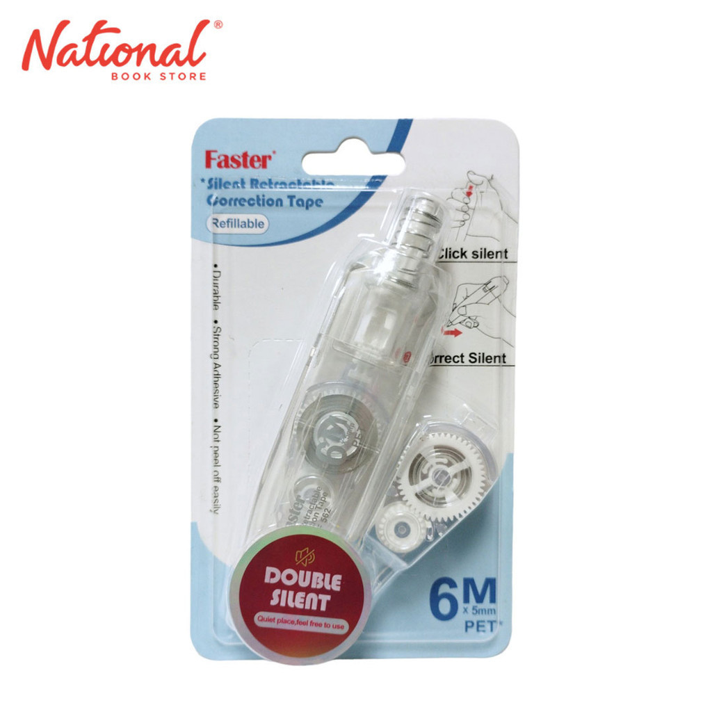 Faster Refillable Correction Tape Retractable with Refill 5mmx6m CTF562 ...