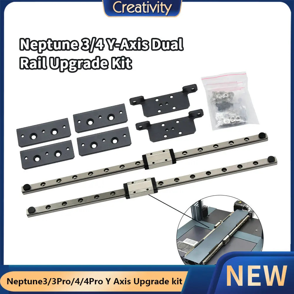 New Neptune3/3Pro/4 Dual Y Axis Linear Rail Upgrade kit MGN9H 315mm ...