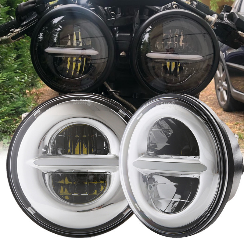 ★2x 5.75 inch led headlight High/Low beam halo for 3 & Speed Triple ...