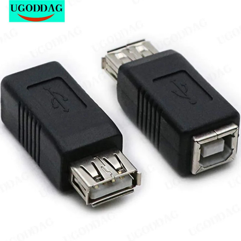 USB 2.0 AF/BF Plug Type A Female to Type B Female Adapter Connector ...
