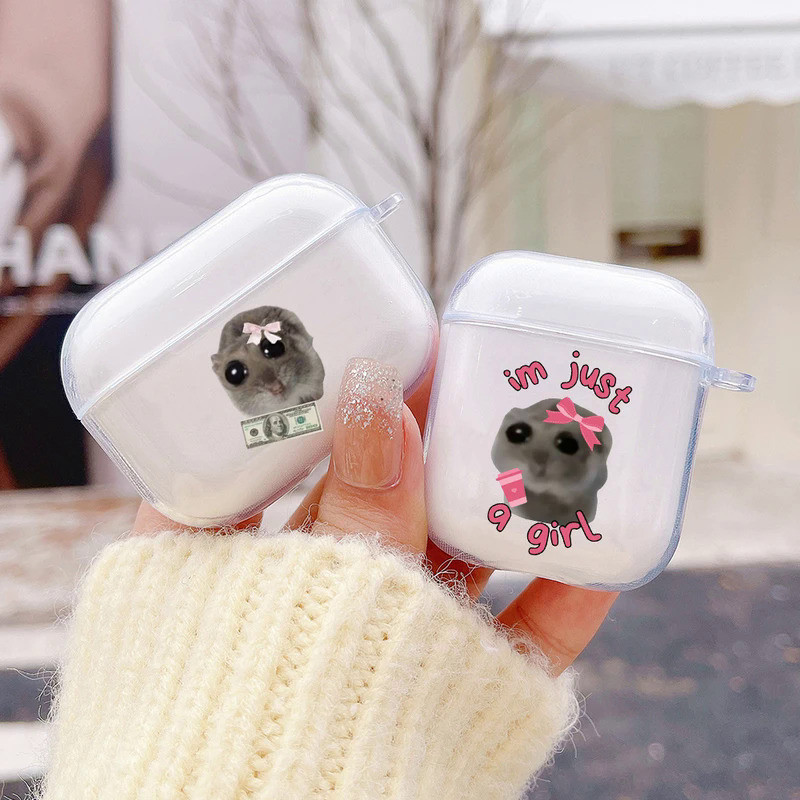 Im Just A Girl Sad Hamster Case for Airpod Pro2 Airpods 1 2 3 Pro ...