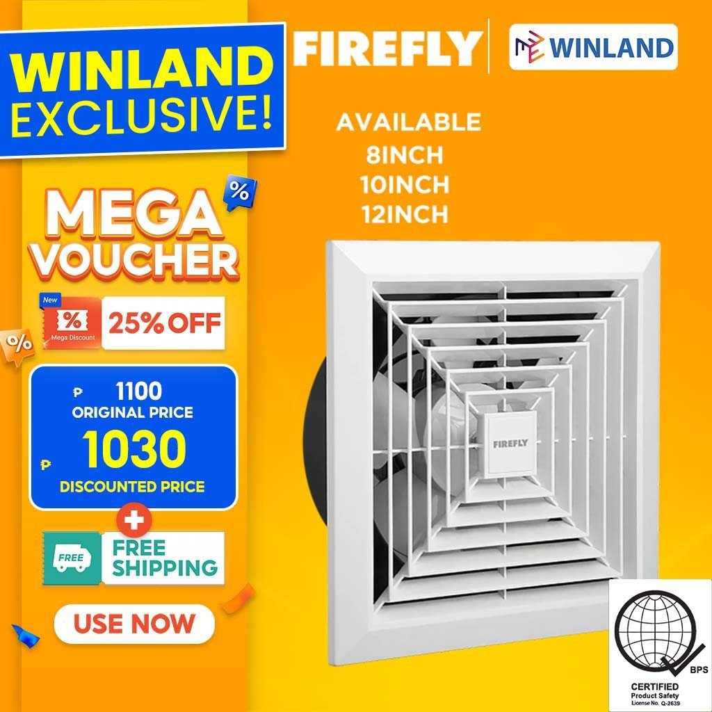 Firefly by Winland 8 Inch / 10 Inch / 12 Inch Ceiling Mounted Exhaust ...