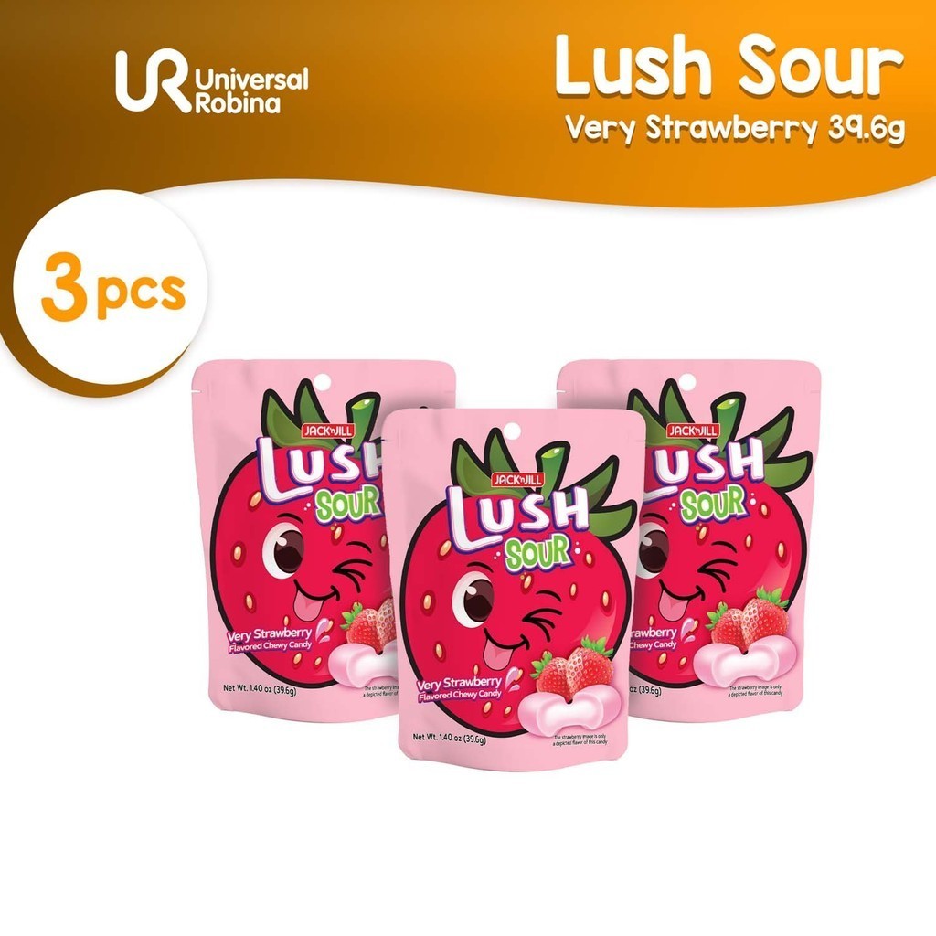 Lush Sour Very Strawberry 39.6g x 3pcs | Shopee Philippines