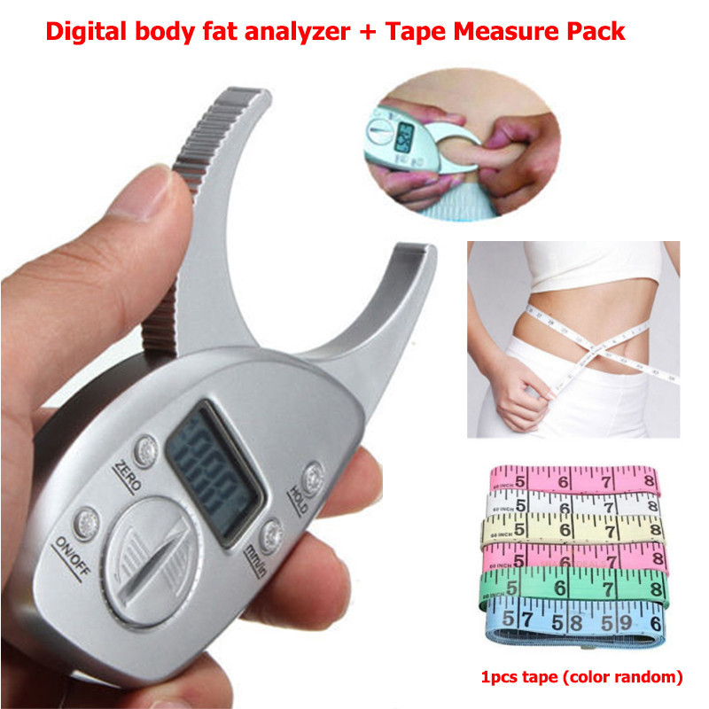 Body Fat Caliper Monitors Electronic Digital body fat analyzer + Tape ...