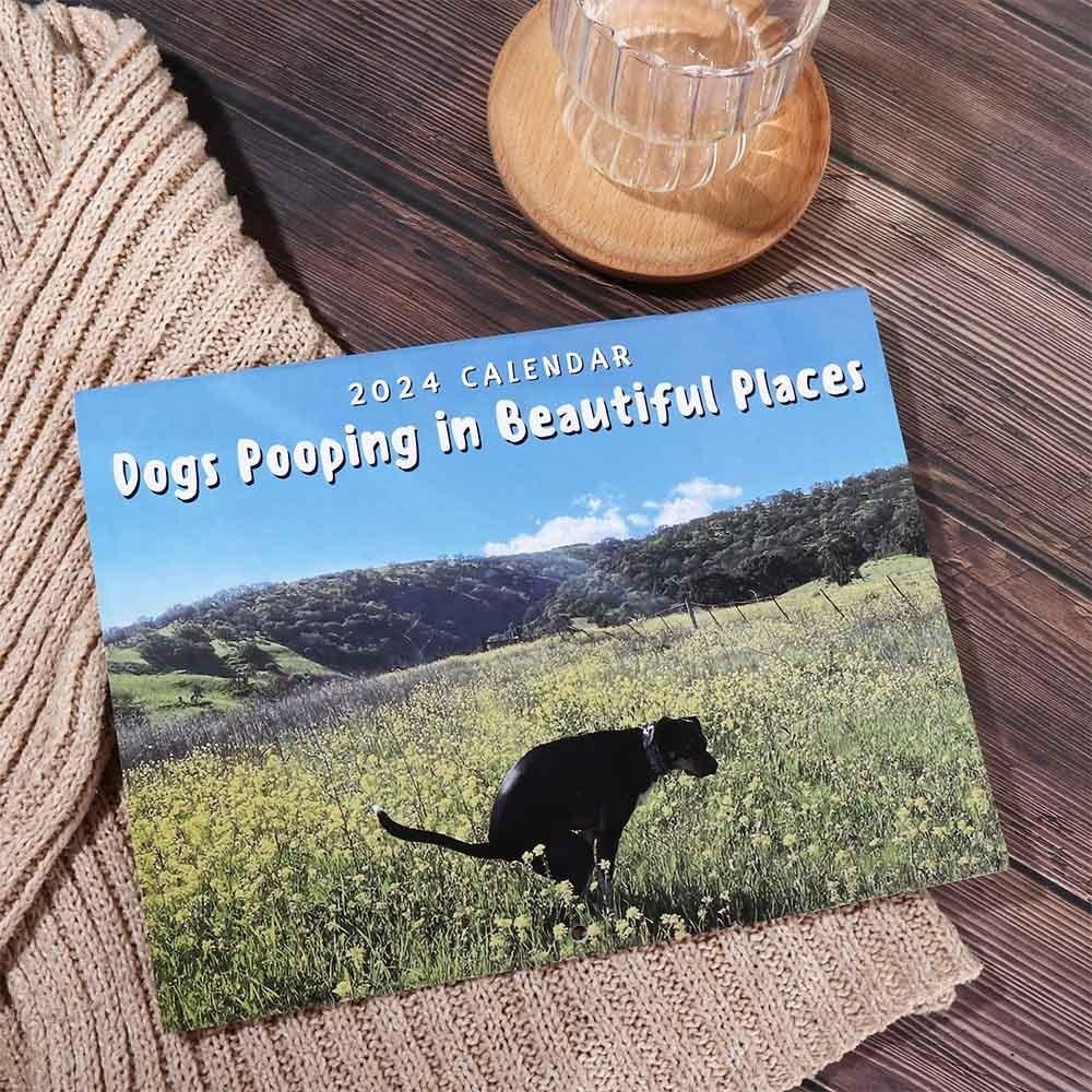 Funny Dog Poop Calendar Daily Planner Simplicity Cute 2024 Calendar ...